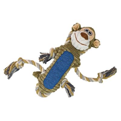 China Funny Monkey Plush Squeaky Dog Toy – Soft Chew, Tug & Play For Small To Large Dogs for sale