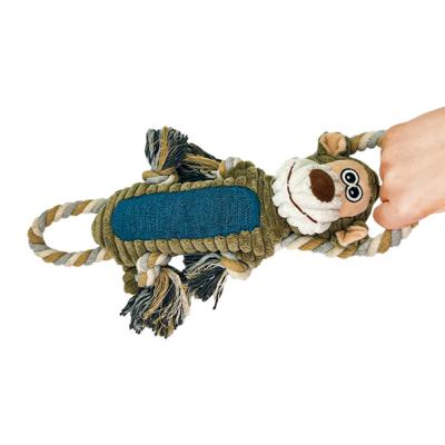 China Funny Monkey Plush Squeaky Dog Toy – Soft Chew, Tug & Play For Small To Large Dogs for sale