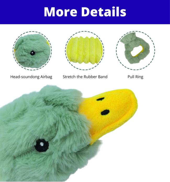 Plush Duck Squeaky Dog Toy
