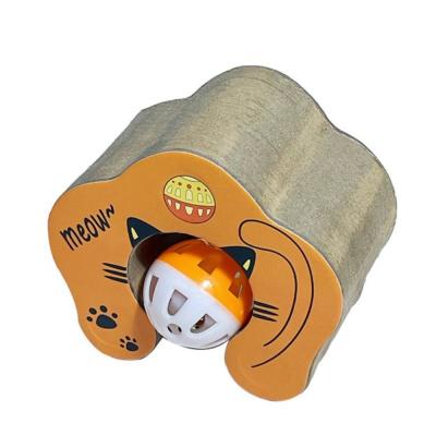 China Cat Ball Roller Scratching Toy Retractable Board With Bells For Kittens Cats for sale
