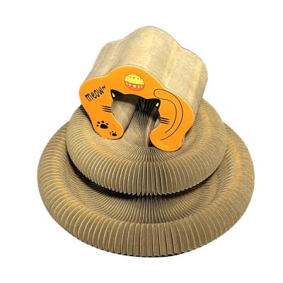 China Cat Ball Roller Scratching Toy Retractable Board With Bells For Kittens Cats for sale