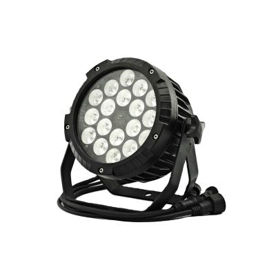 China IP65 Waterproof RGBW Full Color LED Par Light High Brightness 18pcs*6W 4in1 Emitting White and Warm White for sale