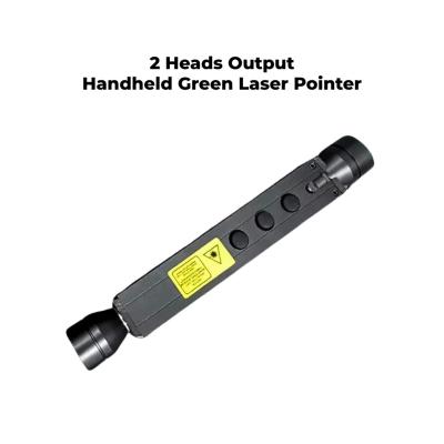 China 200mW Rechargeable 530nm Green Dual-Head Handheld Laser Pointer for Show Party Disco Dance for sale