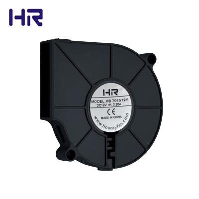 China Hooray Fan 7015 DC Blower Fan 12-24V 3000 RPM Ball Bearing Centrifugal Fan for Air Purifier and Exhaust for sale