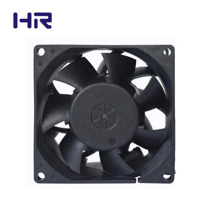 China Hooray 80x80x38 mm 3000 RPM Brushless DC Axial Fan with Ball Bearing for Inverter Transformer Cooling for sale