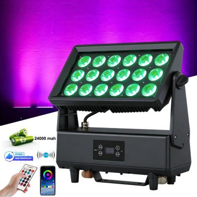 China 18x12W RGBWAUv 6in1 LED Spotlights IP65 Waterproof Wireless DMX for Stage Events for sale