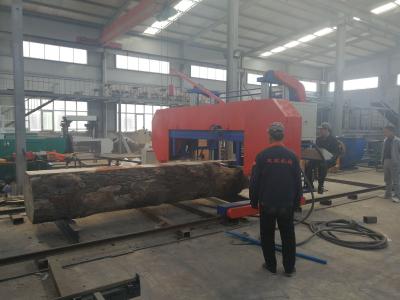 China electric powered logs saw large size horizontal bandsaw machine for widely used for sale