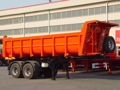 China HYVA Lift 25CBM CIMC 2 Axle Steel Hydraulic Rear Tipper Dumping Trailer Semi-trailer for sale
