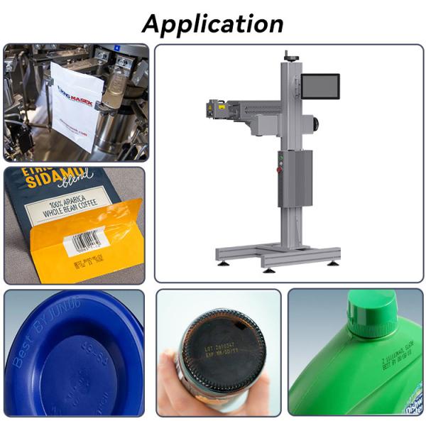 Quality Flying CO2 Laser Marking Machine 220V 50HZ With Coding / Marking for sale