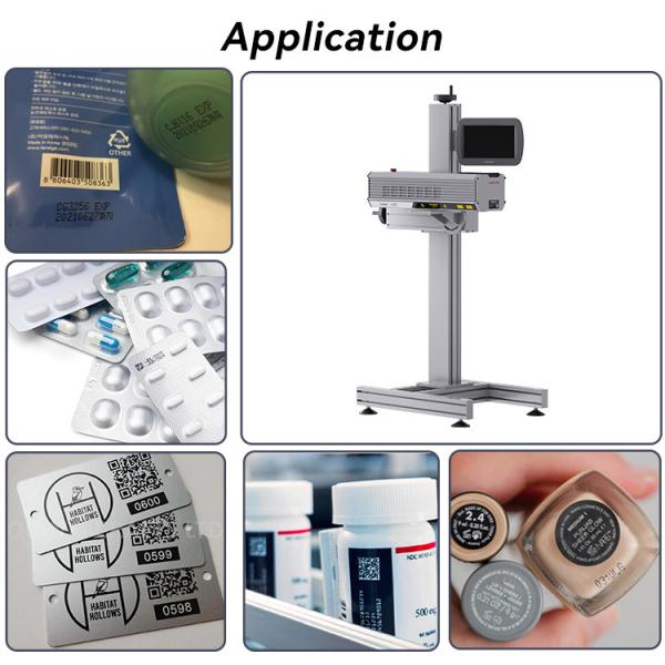 Quality CO2 Fly Laser Marking Machine 30W 40W 60W For Electronics / Pharmaceuticals for sale