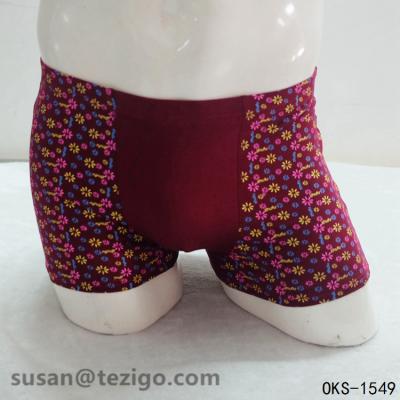 China Hot Sale Fashion Red Boxer Shorts Cotton Men Underwear for sale