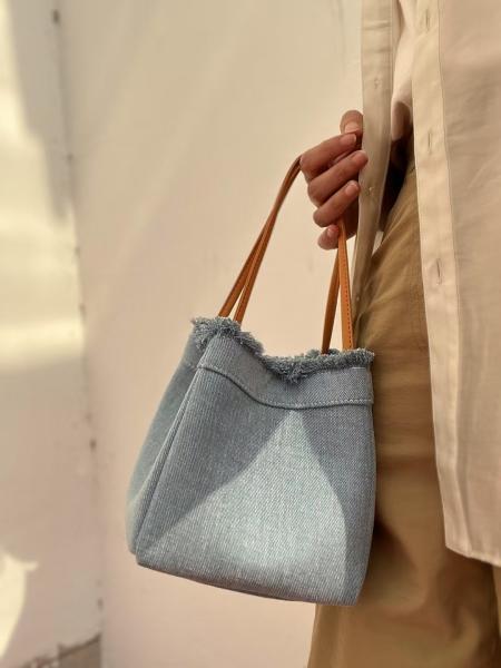 Quality Denim Canvas Handheld Bucket Bag & Small Square Basket Bag shoulder bag crossbody bag handbag Clutch women's fashion bag for sale