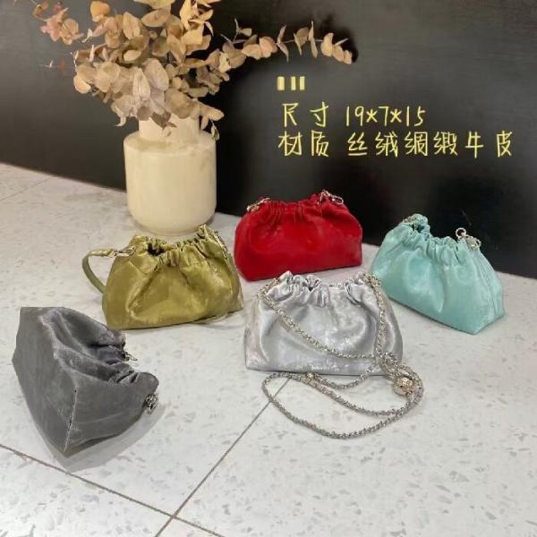 Quality Vintage Bag Velvet-Satin Cowhide Small Gold Ball genuine leather Shoulder bag Crossbody Bag  Evening Bag  Fashion Bags for Women China factory wholesale for sale