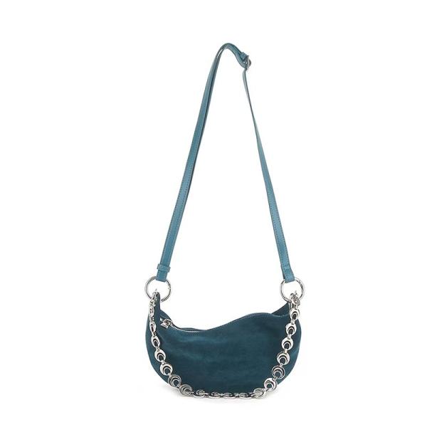 Quality Women's Vintage Bag genuine leather handbag Top-Grain High-Gloss Suede Cowhide Crescent Bag shuolder bag crossbody bag China manufacturer wholesale for sale
