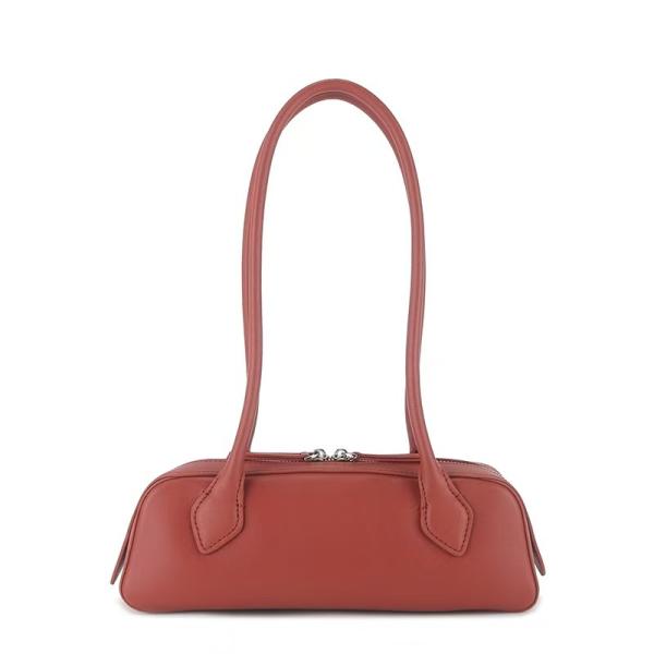 Quality Minimalist women's genuine leather handbag Bag Top-grain Napa cowhide Leather shoulder small Boat Bag underarm bag shoulder bag supplier  for sale