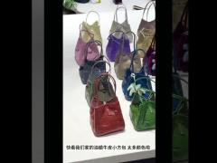 Top-Grain Oil-Waxed Cowhide Woven Small Square Bag genuine leather shoulder bag