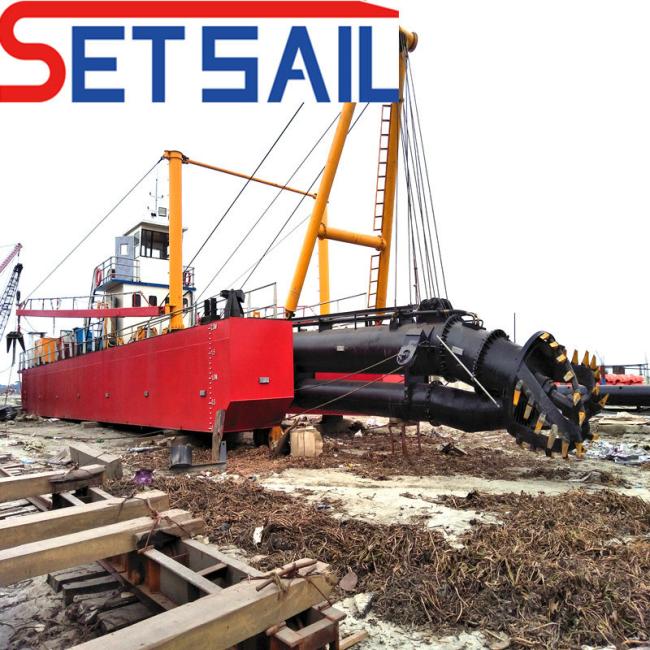 Non Self Propelled Clay and Mud Dredger Vessel with Pipeline