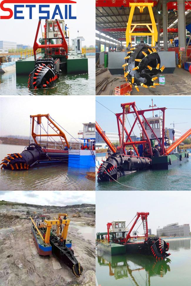 Customized Diesel Engine Wheel Bucket Mud Dredger Used in River
