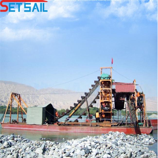 China Low Price Bucket Chain Gold Mining Dredger for Sale