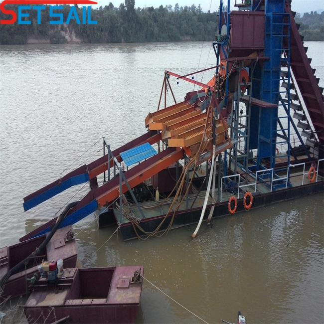 China Low Price Bucket Chain Gold Mining Dredger for Sale