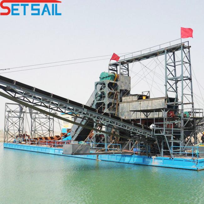 Chain Bucket Diamond Mining Dredger with Centrifuge Equipment