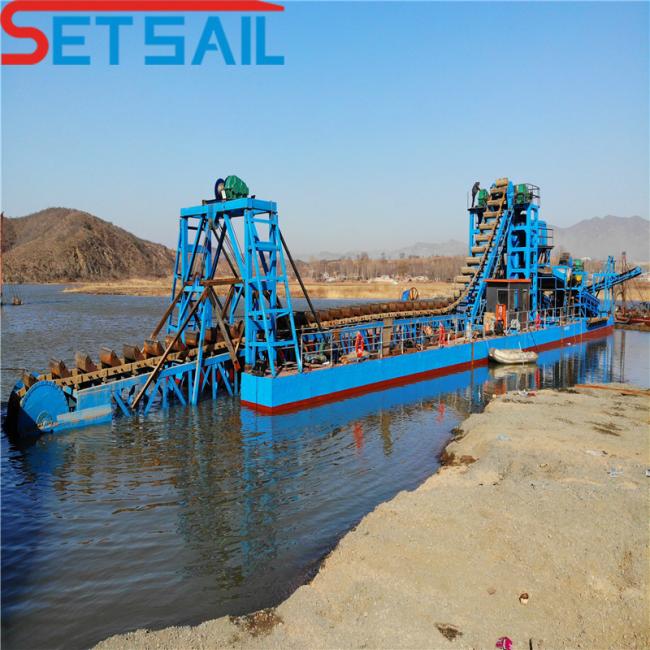 Chain Bucket River Gold and Diamond Mining Dredger for Congo