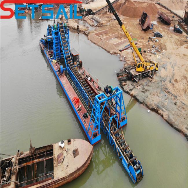 Chain Bucket River Gold and Diamond Mining Dredger for Congo