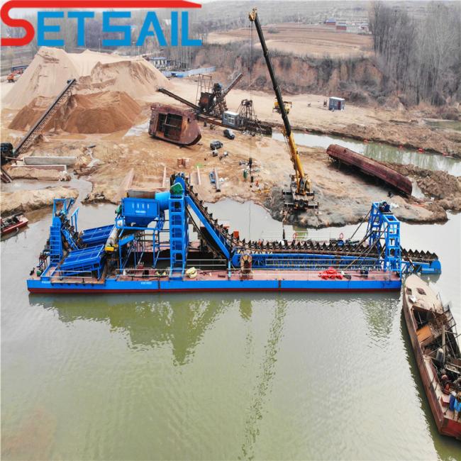 Chain Bucket River Gold and Diamond Mining Dredger for Congo