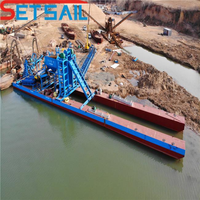 Made in China Sand Mining Dredger with Agitate Chute