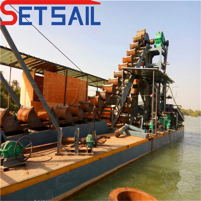 Made in China Bucket Chain Mining Dredger for River Diamond
