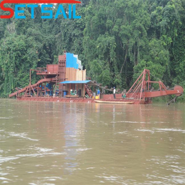 High Strength Chain Bucket Gold and Diamond Mining Dredger