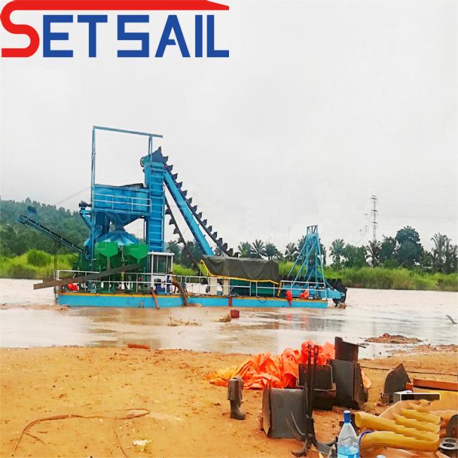 Bucket Chain River Mining Gold Dredge for River