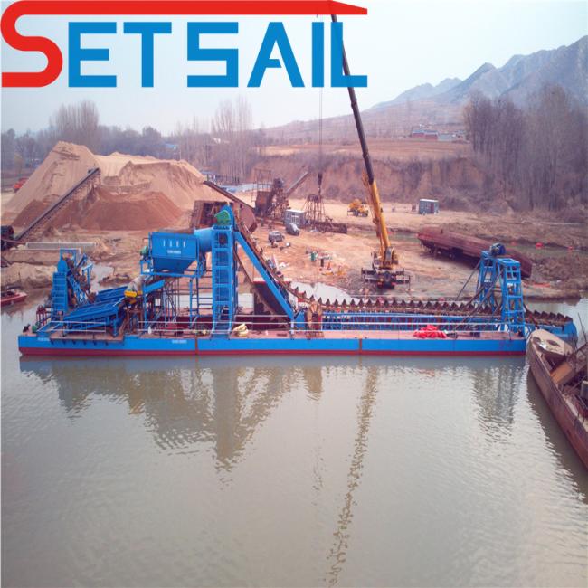 Set Sail Bucket Chain Gold Dredger Used in River