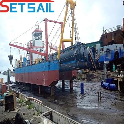 China Excavadora de arena de succión de 18 m con tubo de descarga de 700 mm de diámetro e hidrociclón en venta