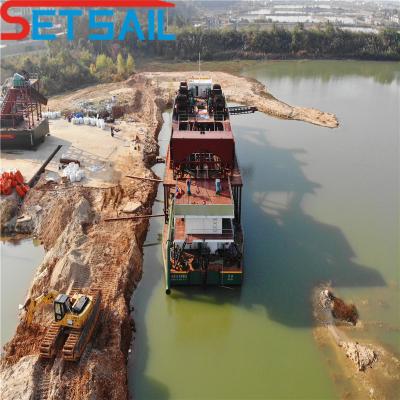 China 50000 m3/h Flujo máximo de agua Motor hidráulico diésel cortador de aspiración excavadora de arena en venta