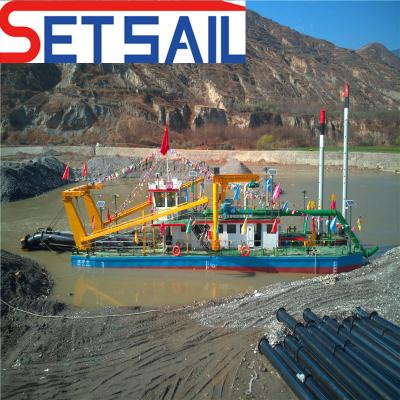 China Cortador de motores diesel de 380t Excavadora de succión con 9000m3 de flujo de agua y cortador de 26 pulgadas en venta