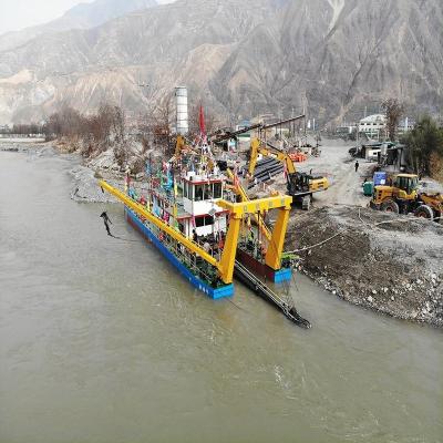 China 1-2 Cortador de botes con motor hidráulico diesel Excavadora de arena de succión para equipos de barro fluvial en venta