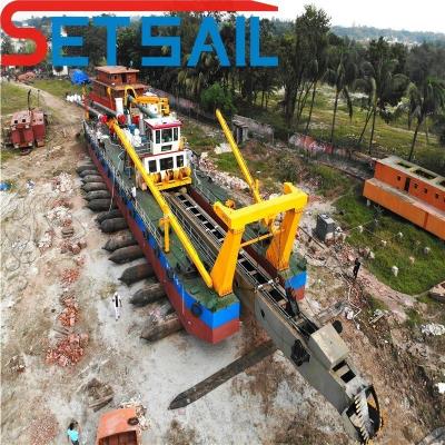 China Cabeza de 57m 6000m3 Corte de flujo de agua de la bomba excavadora de succión para la construcción de Malasia en venta