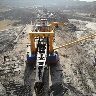 China Dredgeira de sucção de corte hidráulico completo com potência de motor diesel e tipo de hidrociclone à venda