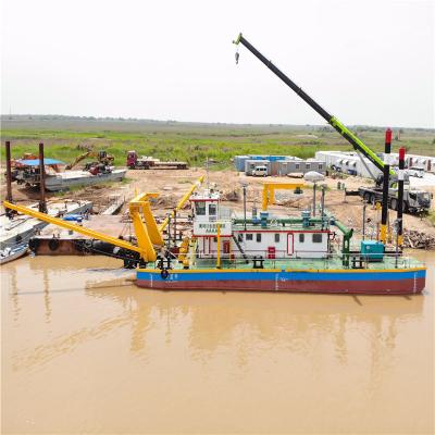 China Maquinaria de corte de arena de dragado de aspiración de motores diesel con anclaje en venta