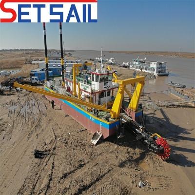 China River Sand Pump Wheel Bucket Dredger with Depth Sounder Powered by Cummins Diesel Engine for sale