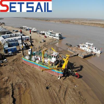 Cina Dredger idraulico a ruote a secco per tubi di scarico di sabbia fluviale diametro 200 mm-800 mm in vendita