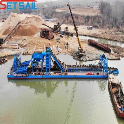 Cina Dredger a catena a secco con scarico di agitazione Soluzione di estrazione dell'oro ad alta capacità in vendita