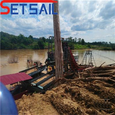 Cina Dredger d'oro con secchio a catena personalizzato 1.0m-2m Altezza 24m-38m Lunghezza totale personalizzata in vendita
