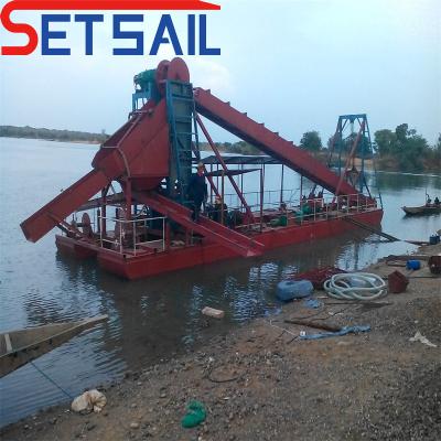 Cina Dredger d'oro con secchio a catena personalizzato 1.0m-2m Altezza 24m-38m Lunghezza totale personalizzata in vendita