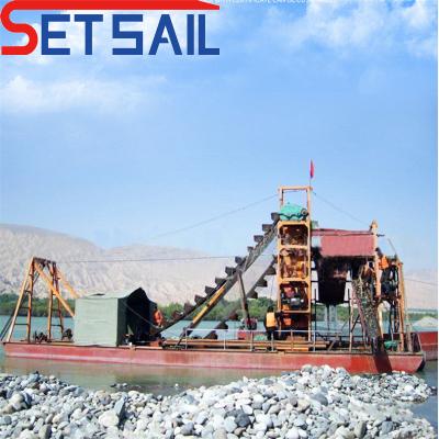 Cina Dredger d'oro con secchio a catena personalizzato 1.0m-2m Altezza 24m-38m Lunghezza totale personalizzata in vendita