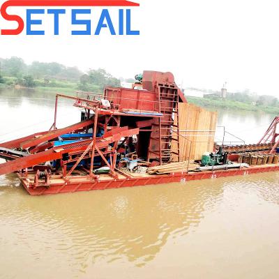 Cina 380V Bucket Chain River Mining Gold Dredge per materiale resistente alla corrosione e fiume in vendita