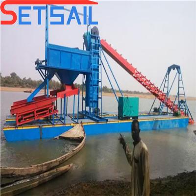 Cina 380V Bucket Chain River Mining Gold Dredge per materiale resistente alla corrosione e fiume in vendita