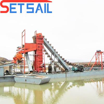 Cina 380V Bucket Chain River Mining Gold Dredge per materiale resistente alla corrosione e fiume in vendita