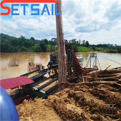 Cina Dredger a diamanti a catena di Bucket River con Jigging Machine 380V Voltage e rimborso di 30 giorni in vendita